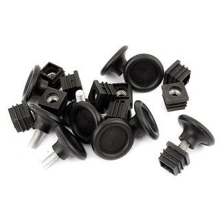 10 Sets 38mm Plastic Base Adjustable Leveling Foot End Caps Insert Kit ...