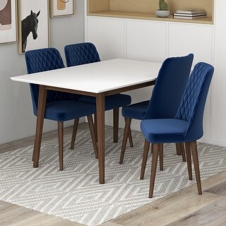 Even Modern Solid Wood Dining Table and Chair 5 Piece Dining Room Set ...