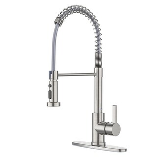 Kitchen Spring Faucet with Pull Down Sprayer,1 Hole Or 3 Holes - Bed ...