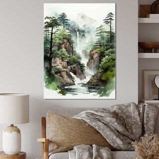 Designart "Minimalism Cliffside Reverie I" Landscape Mountains Wall Art ...