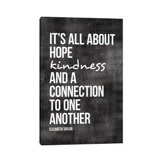 iCanvas "Hope, Kindness, Connection - Elizabeth Taylor" by Willow ...