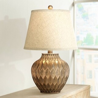Modern Accent Table Lamp 22" High Warm Bronze for Bedroom Living Room ...