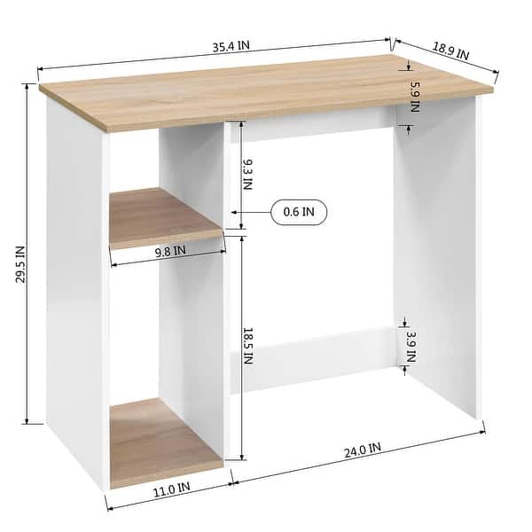 Full Wooden computer desk with 2 layers - Bed Bath & Beyond - 37988211
