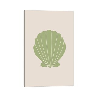 iCanvas "Green Clam Shell" by Ruby and B Canvas Print - Bed Bath ...