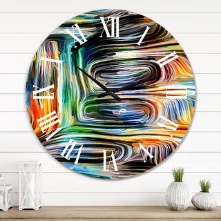 Designart 'Colour Fusion VII' Modern wall clock - Bed Bath & Beyond ...