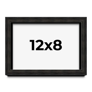 12x8 Shadow Box Black Rustic Barnwood Display Frame | 1.125 Inch Deep ...