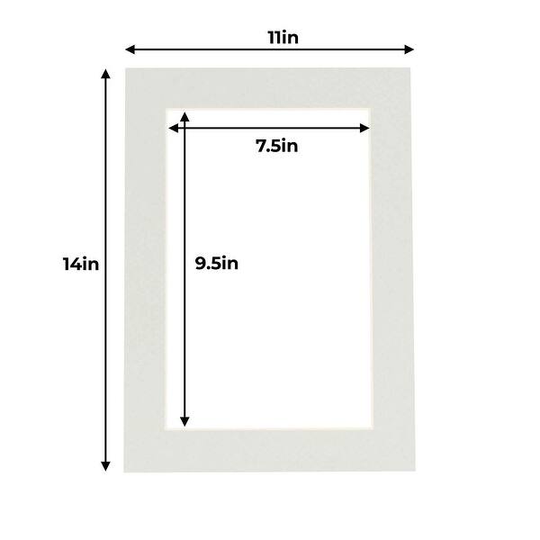 11x14 Mat for 8x10 Photo - Taupe Beige Matboard for Frames Measuring 11 ...