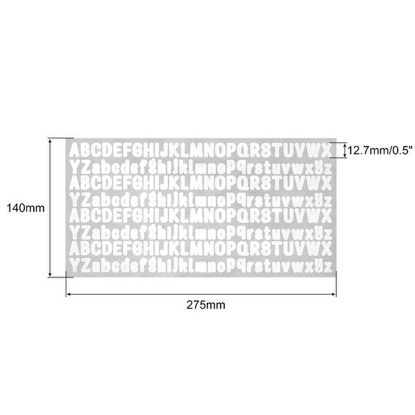 Self-Adhesive Vinyl Letter Stickers White 0.5 Inch 208 Count/Sheet ...