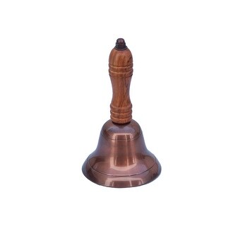 Antique Copper Hand Bell with Wood Handle - 6" - Bed Bath & Beyond ...