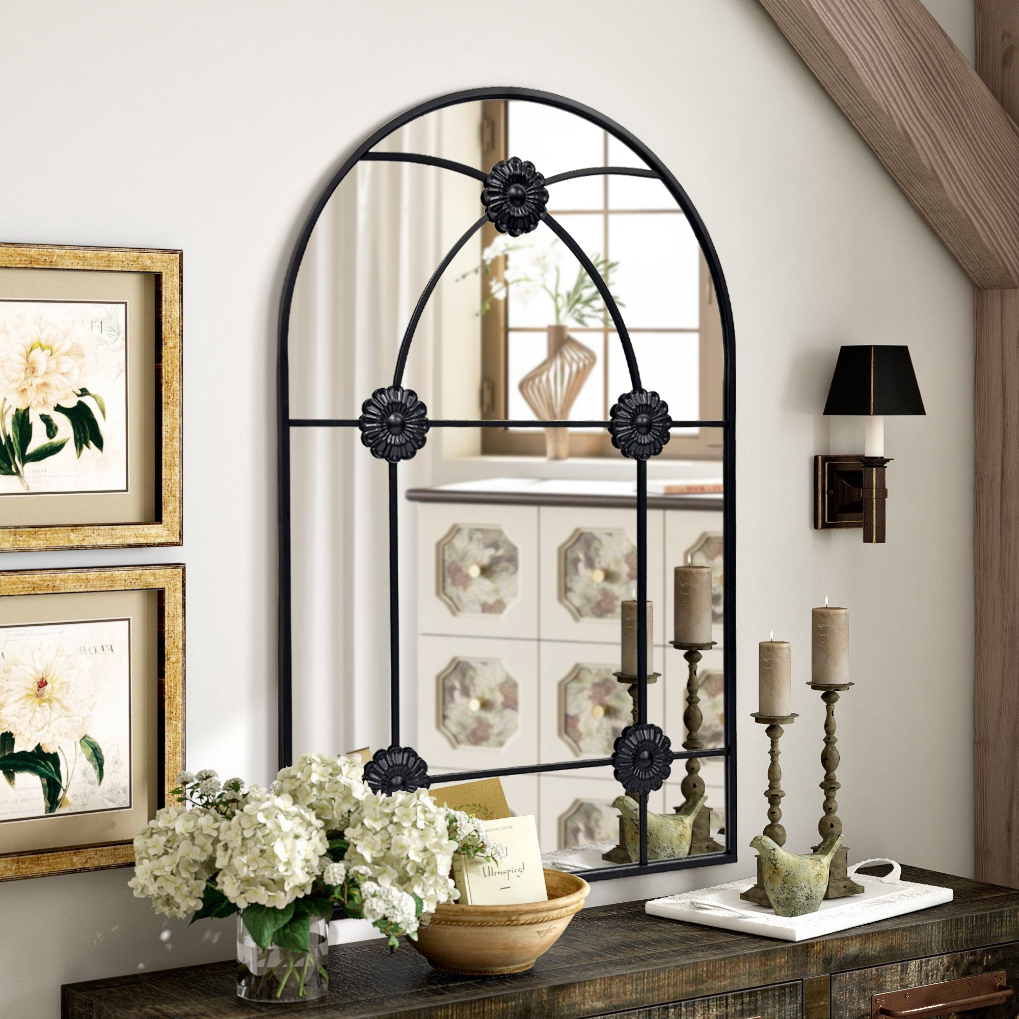 Arch-Crowned Top, Black Wall Mirrors - Bed Bath & Beyond