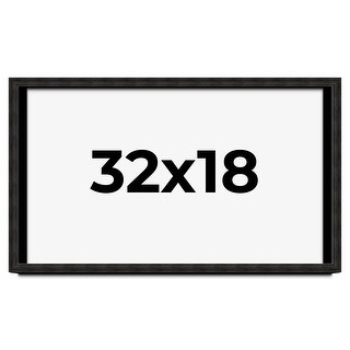 32x18 Shadow Box Black Rustic Barnwood Display Frame | 1.125 Inch - Bed ...