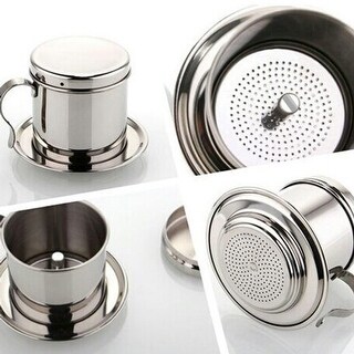 Stainless Steel Vietnamese Coffee Filter Cup Drip Maker Infuser Pot ...