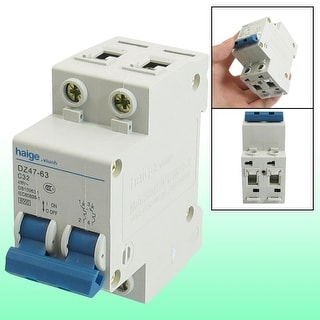 AC 400V 32A 6000A 2 P MCB Miniature Circuit Breaker DZ47-63 C32 - White, Blue - Bed Bath ...
