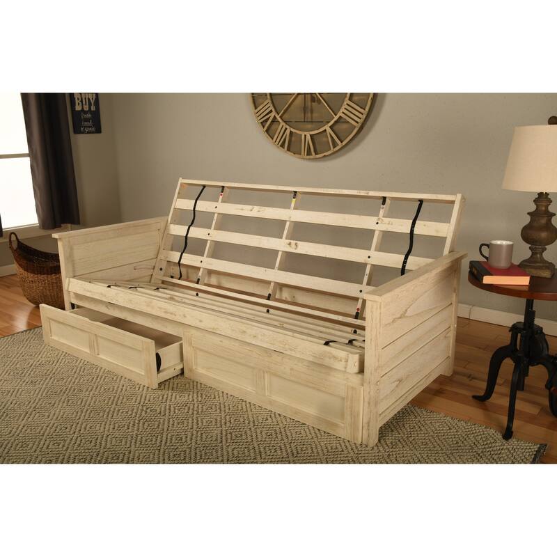 Somette Lexington Full-size Futon Frame with Storage Drawers in ...