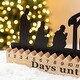 Glitzhome 18"L Christmas Wooden & Metal Nativity Advent Calendar Decor ...