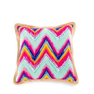 Terrasol Gypsy Stripe Mint Indoor/Outdoor 18" Toss Pillow with Jute ...