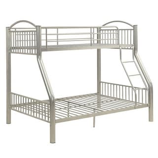 Metal Twin/Full Bunk Bed, Silver - Bed Bath & Beyond - 21443613