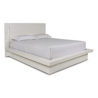 New Classic Furniture Vexa White High Gloss Panel Bed - Bed Bath ...