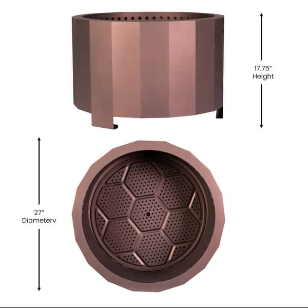 Commercial Grade Outdoor Smokeless Wood Burning Portable Fire Pit - 19. ...