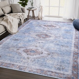 Abani Rugs Molana MOL120A Vintage Blue Turkish Area Rug - Bed Bath ...