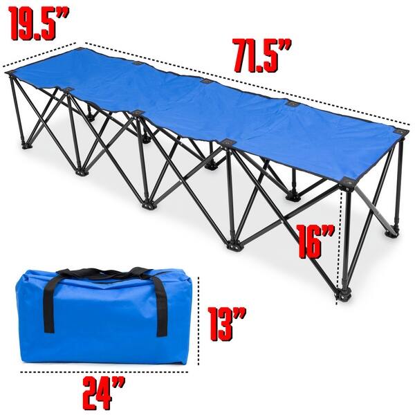 6-Foot Portable Folding 4 Seat Bench - 24x12x5 in. - Bed Bath & Beyond ...