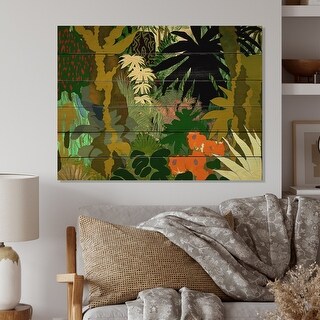 Designart 'Bounties And Blooming Wilderness Blessings II' Coastal Wood ...