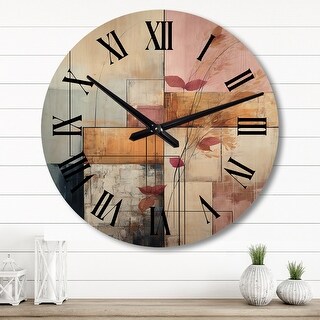 Designart "Allure Boho Chic Watercolor In Vintage Pink Gold I" Abstract ...