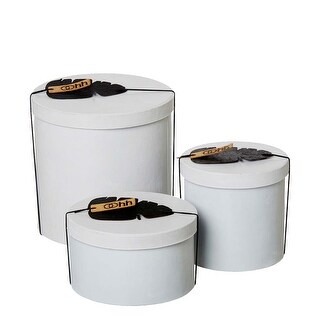 Set of 3 Rcycld Paper Canisters wLids Grey- A - Bed Bath & Beyond ...