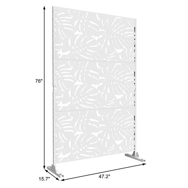 Privacy Screen Outdoor Free Standing Outdoor Screen Panel - 72"H x 47"W ...