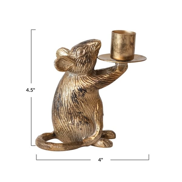 Cast Aluminum Mouse Taper Candleholder - Bed Bath & Beyond - 41398591