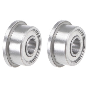 F693ZZ Flange Ball Bearing 3x8x4mm Shielded Chrome Bearings 2pcs ...