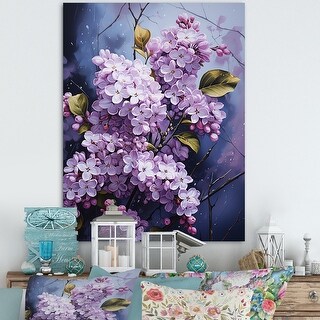 Designart "Essential Lilacs Lullaby" Lilacs Wall Art - Bed Bath ...