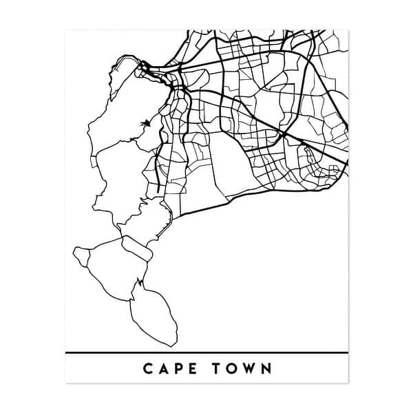 Cape Town South Africa Maps Coordinates Urban Art Print/Poster - Bed ...