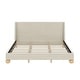 Modern Boucle Upholstered Platform Bed with Wingback Headboard and ...