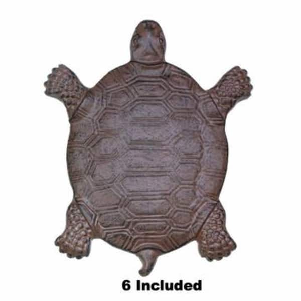 Set of 6 Cast Iron Turtle Garden Stepping Stones - Bed Bath & Beyond ...
