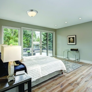 Travis 13 In. Integrated LED Satin Nickel Ceiling Light 2-Pack - Satin ...