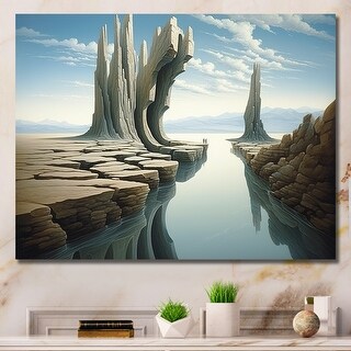 Designart "River Into Surreal Fantasies Exploration IV" Surrealism ...
