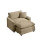 Ergonomic Deep Single Seat Sofa Upholstered Reading Armchair With ...