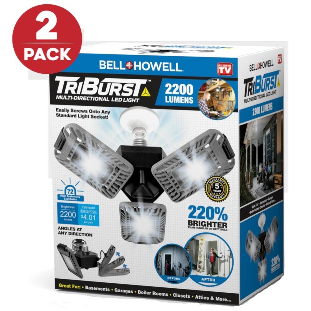 Bell + Howell TriBurst 2000 Lumens Multi-Directional LED 3 Panel ...