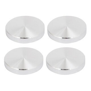 4pcs 60mm Dia 10mm Thickness M10 Thread Aluminum Disc for Glass Table ...