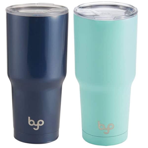 BYO Stainless Steel Beverage Tumbler with Spill Proof Tritan Lid Double ...