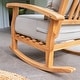 Cambridge Casual Leon Teak Outdoor Rocking Chair with Cushion - Bed ...