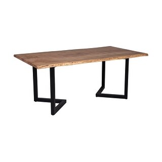 Porter Designs Manzanita Transitional Solid Wood 82" Dining Table w ...