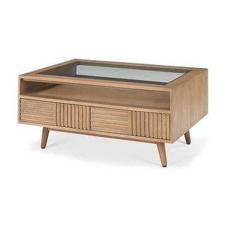 Sable 38.0L x 27.0W x 18.0H Light Brown Wood Coffee Table - Bed Bath ...