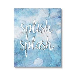 Stupell Splish Splash Blue Bathroom Water Canvas Wall Art by Martina ...