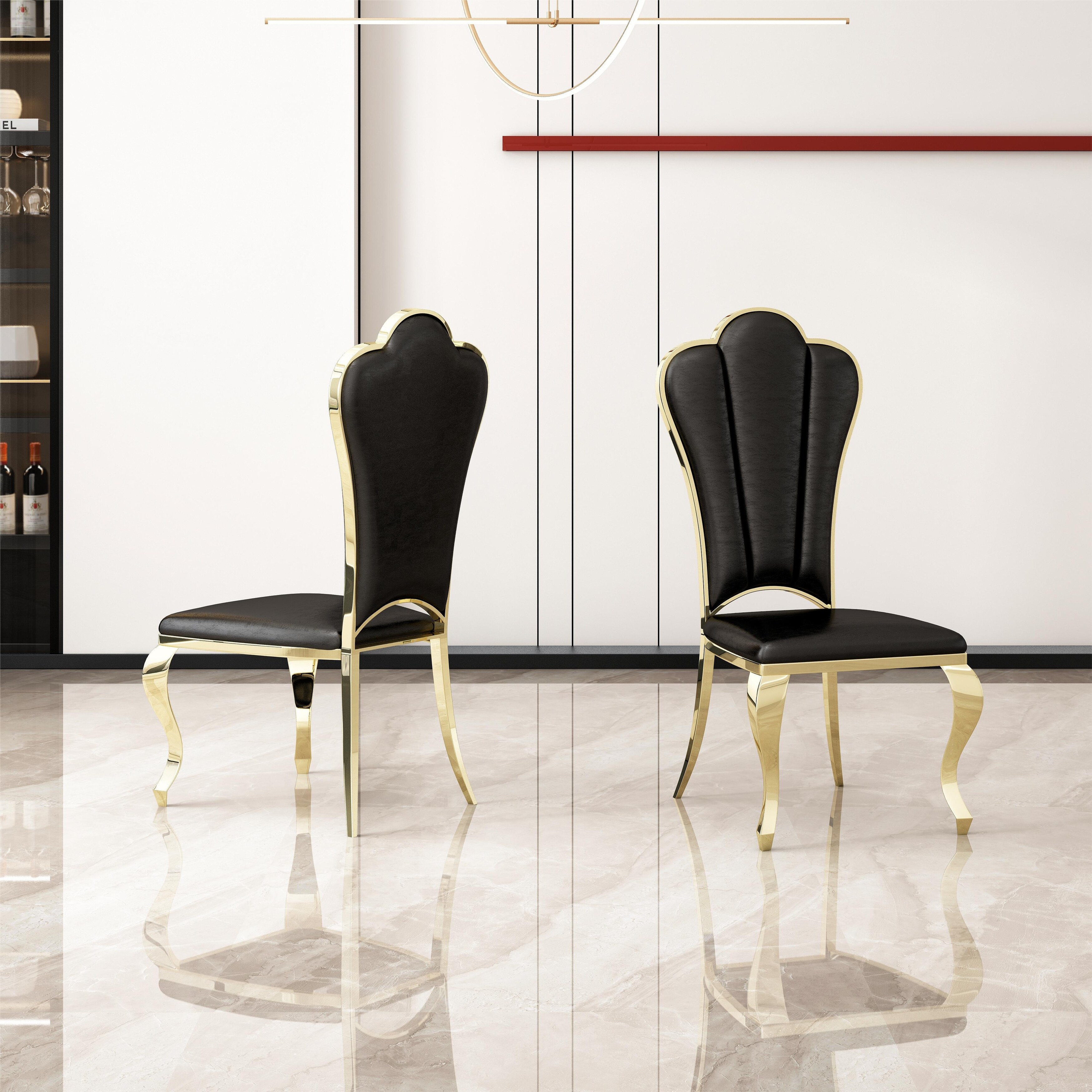 Leatherette dining chairs store
