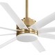 65 Inch Gold Large Morden Ceiling Fan with Light Remote(8-Blade) - Bed Bath & Beyond - 39527531