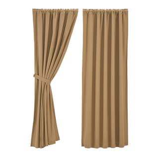 Burlap Natural Blackout Panel 84x50 - Bed Bath & Beyond - 39064084