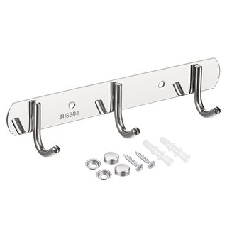 Coat Hook Racks, Stainless Steel Wall Mounted w 3 Hooks Wall Hangers ...