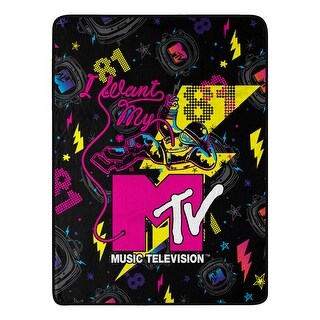 MTV I Want My Micro Raschel Throw Blanket - Bed Bath & Beyond - 39569956